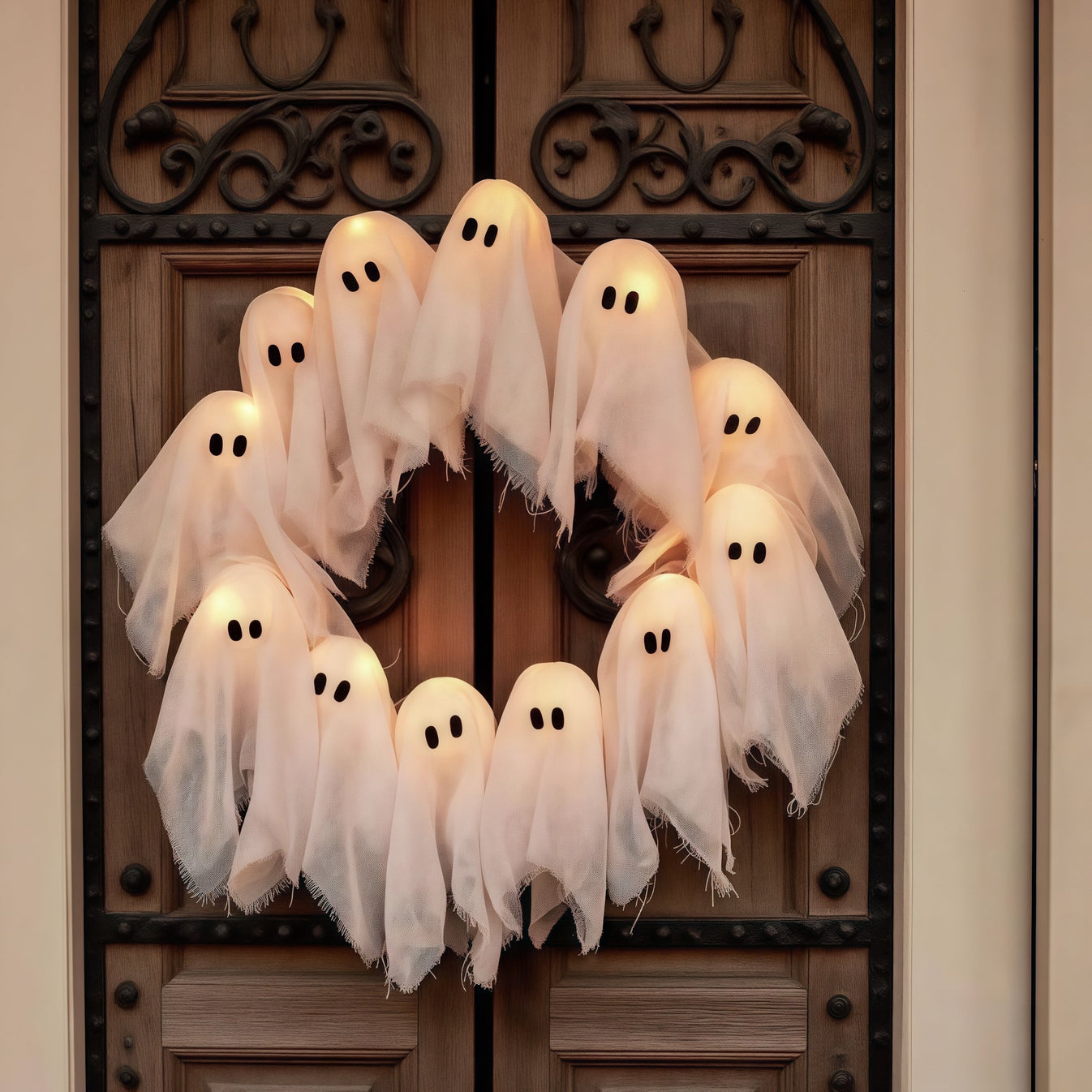 💥Lit Ghosts Wreath – sususummer.com