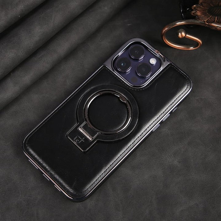 Luxury Leather Invisible Stand iPhone Case – sususummer.com