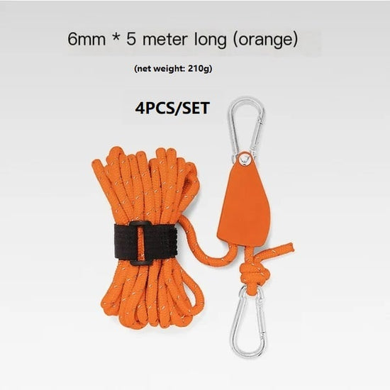 Portable Adjustable Fix Tent High Strength Fast Release Pulley Camping ...