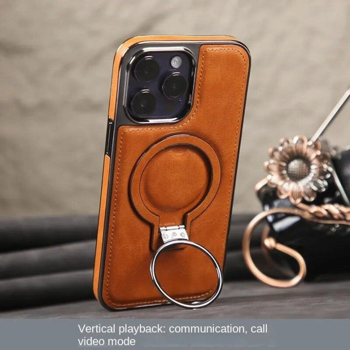 Luxury Leather Invisible Stand iPhone Case – sususummer.com