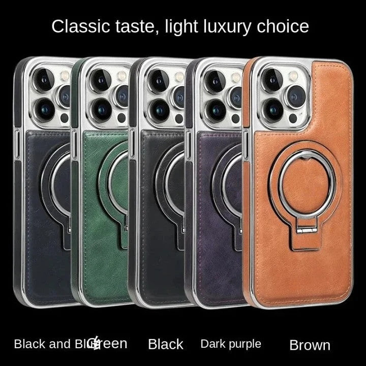 Luxury Leather Invisible Stand iPhone Case – sususummer.com