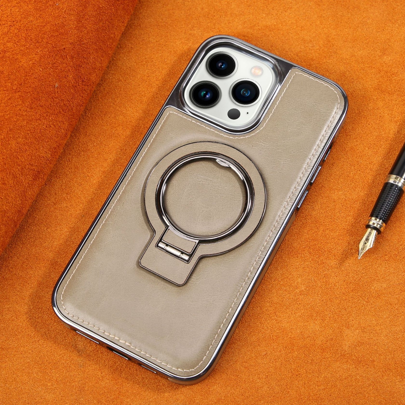 Luxury Leather Invisible Stand iPhone Case – sususummer.com