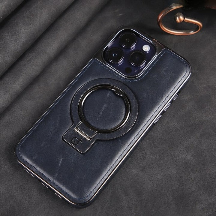 Luxury Leather Invisible Stand iPhone Case – sususummer.com