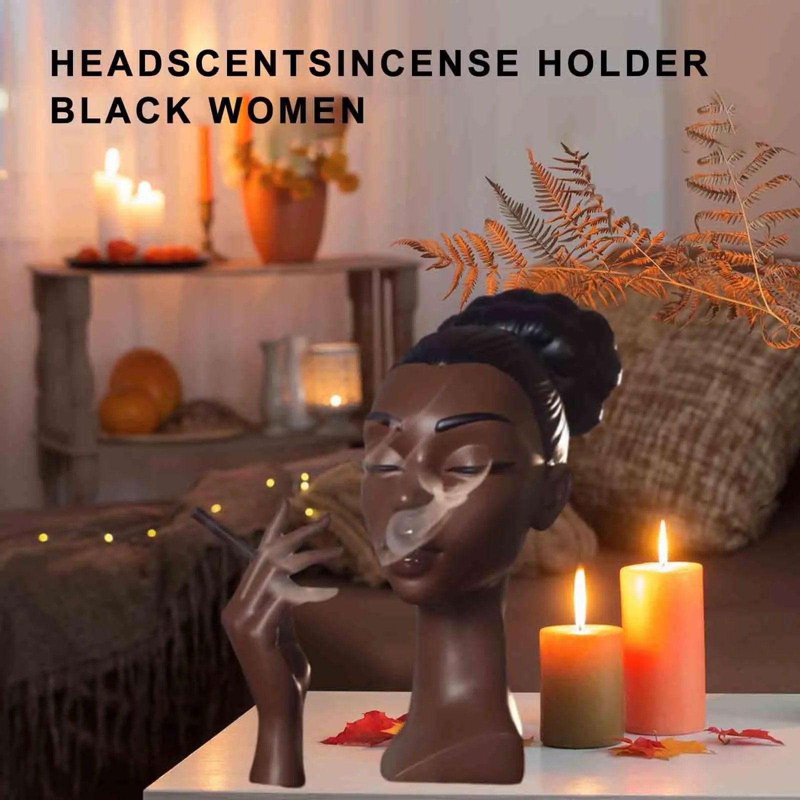Head Incense Burner Black Woman – sususummer.com