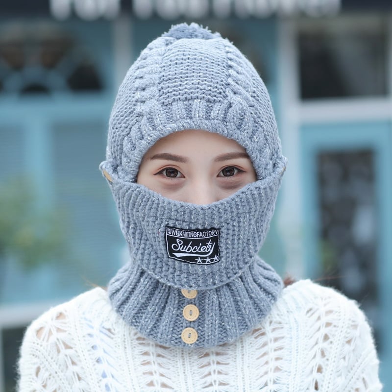 2 in 1 Mask Scarf Knitted Hat – sususummer.com