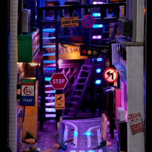 Cyberpunk Futuristic Alleyway Booknook – sususummer.com