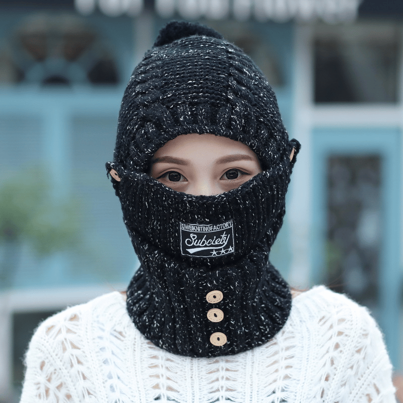 2 in 1 Mask Scarf Knitted Hat – sususummer.com