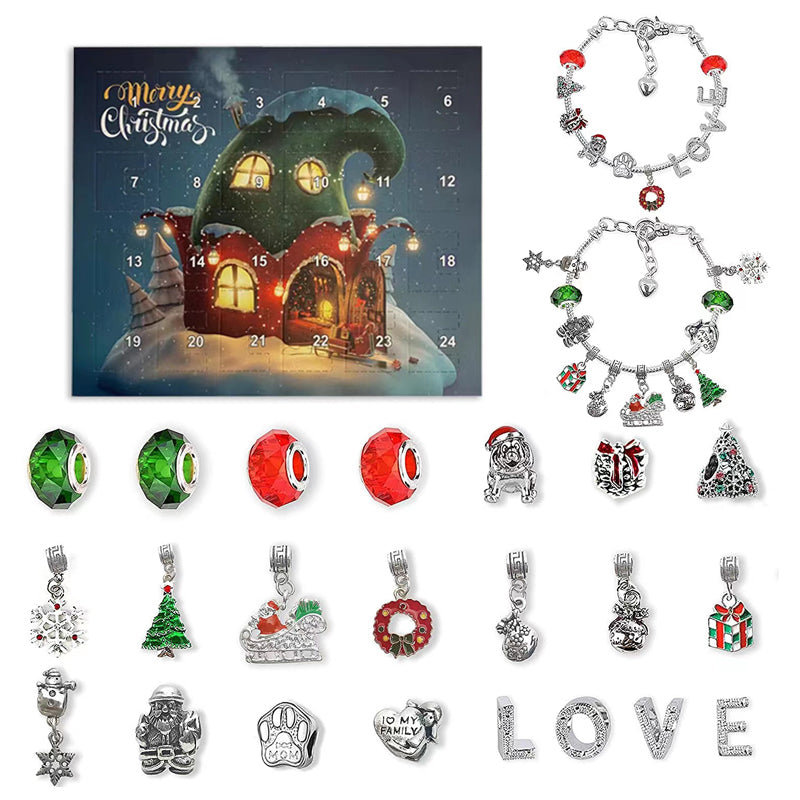 DIY 24 Days Christmas Countdown Calendar Bracelets Set – sususummer.com