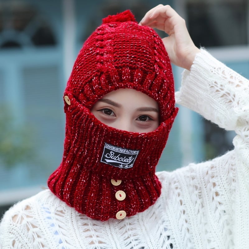 2 in 1 Mask Scarf Knitted Hat – sususummer.com
