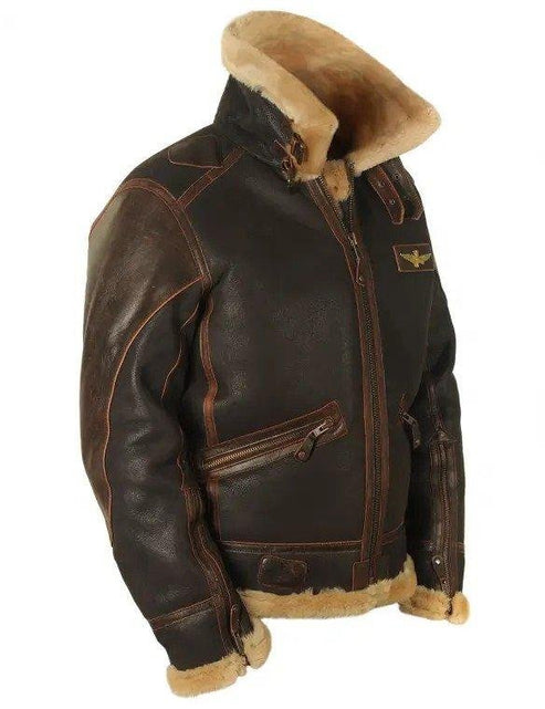 Pilot leather jacket-made of sheepskin – sususummer.com
