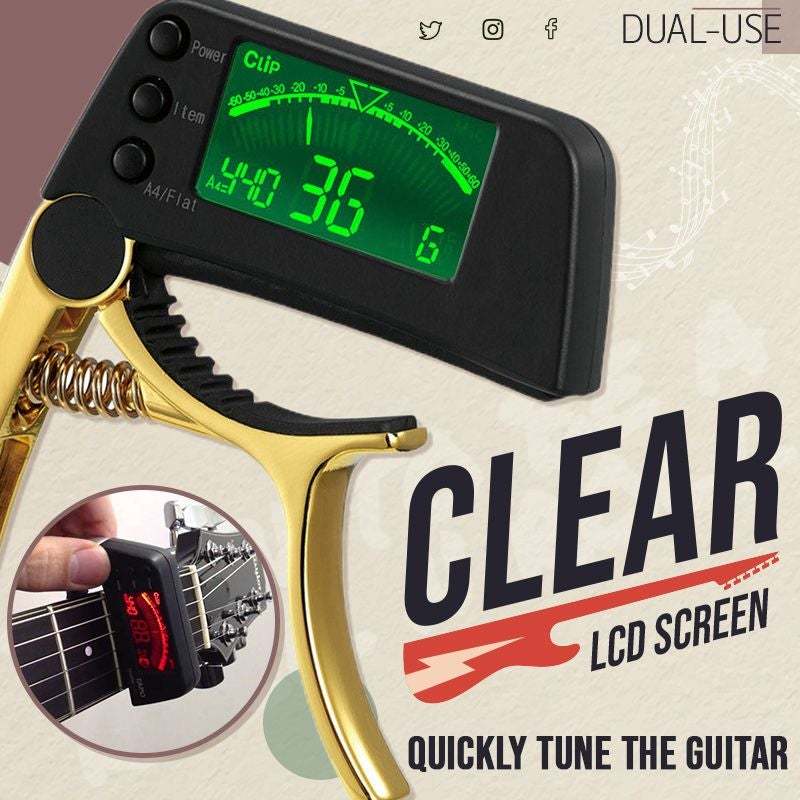 DUAL-USE GUITAR CAPO TUNER WITH LCD DISPLAY – sususummer.com