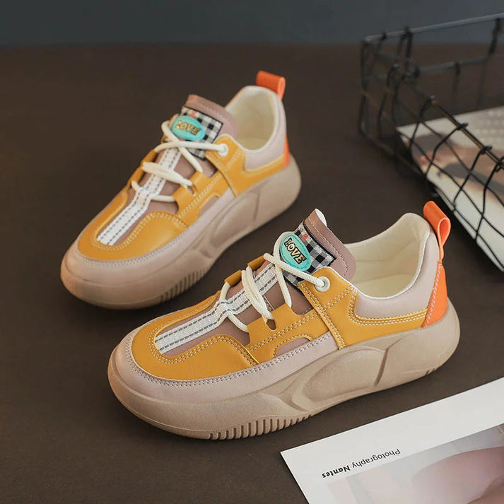 Women's Colorblock Thick Sole Walking Shoes (with correction function ...